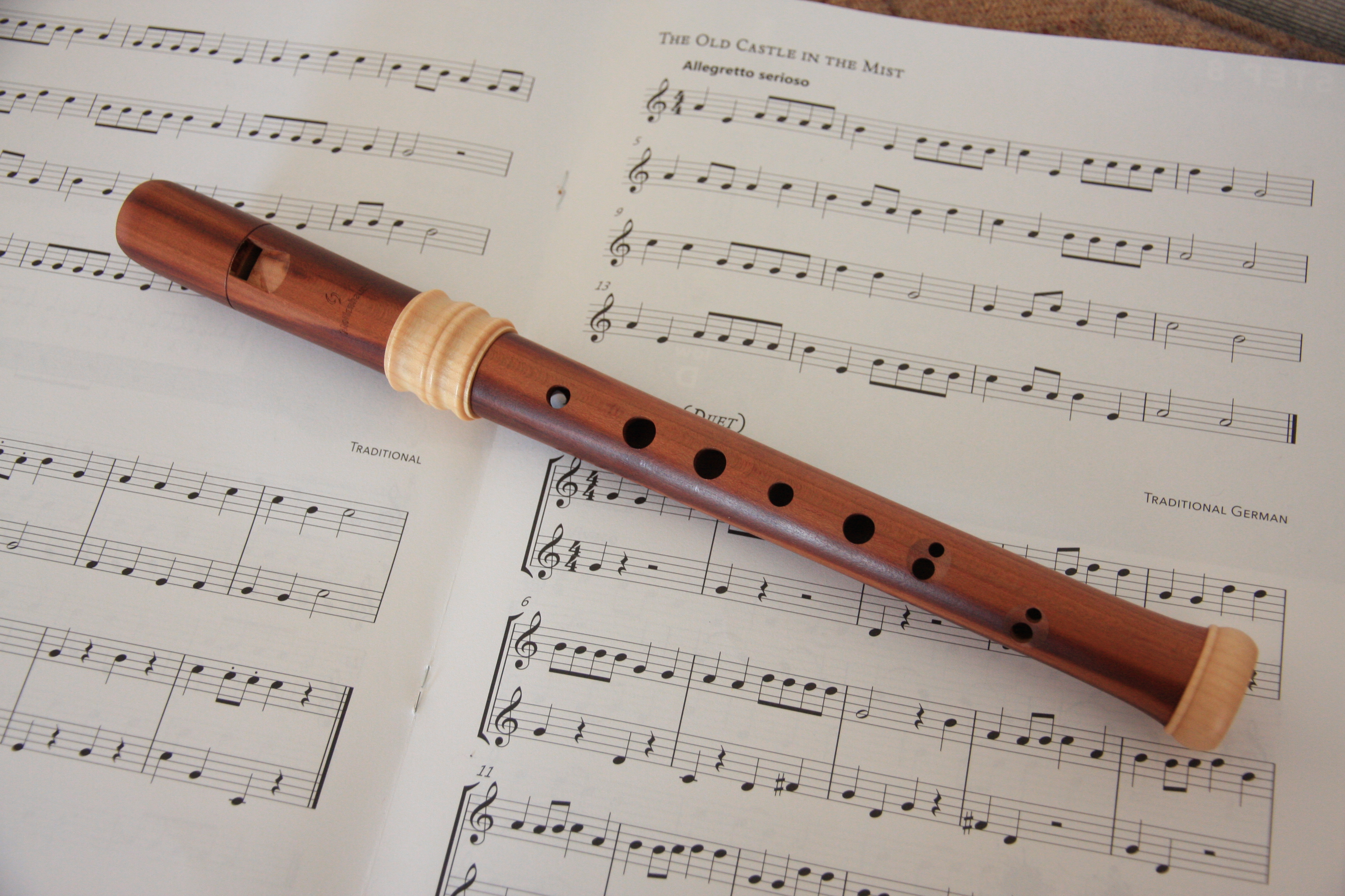 My beautiful new plumwood recorder gives an authentic medieval sound ...